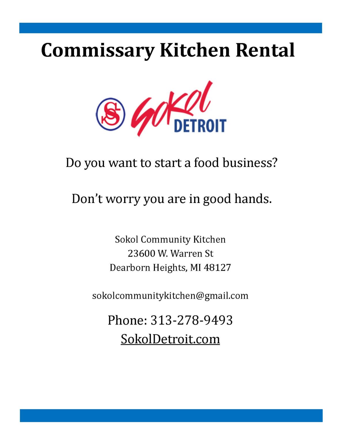 Commissary Kitchen – Sokol Detroit